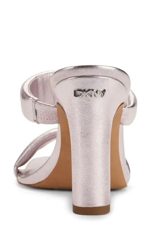 Dkny Metallic Strappy Sandals - Dusty Rose