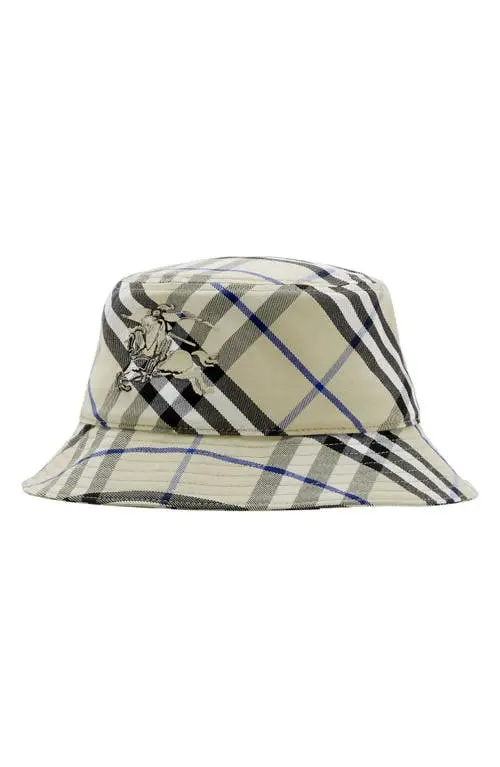 Burberry Ekd Check Twill Bucket Hat - Lichen