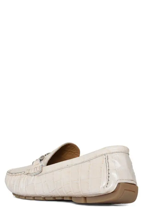 DONALD PLINER Basilio Croc-embossed Driving Shoe - Ice