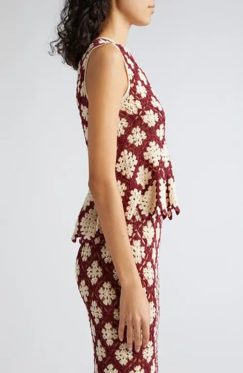 Ulla Johnson Crochet Sleeveless Sweater