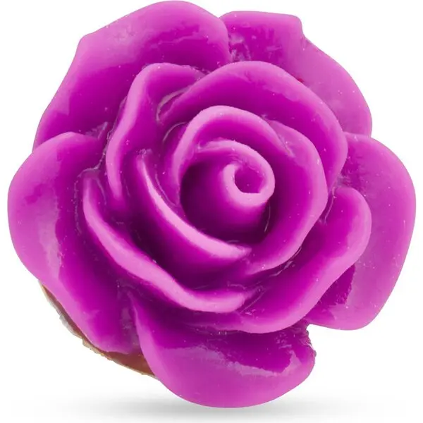 CLIFTON WILSON Floral Lapel Pin - Deep Purple