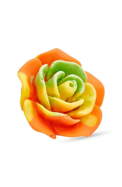 CLIFTON WILSON Floral Lapel Pin - Orange