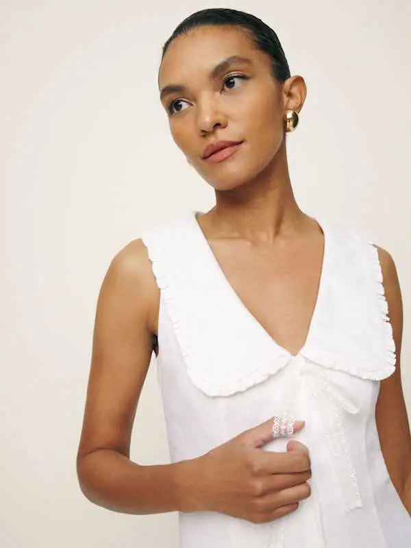 Soraya Linen Mini Dress - Ivory