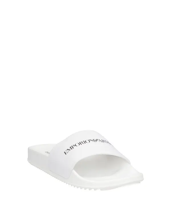 Emporio Armani Leather Pool Slides