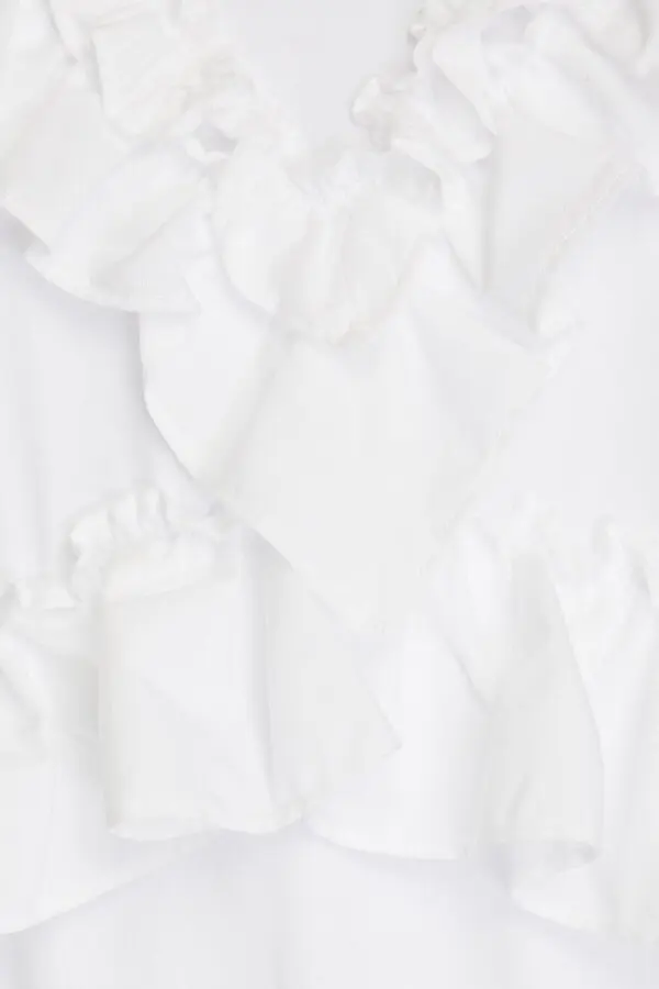 Simone Rocha Ruffled Cotton-poplin Midi Dress