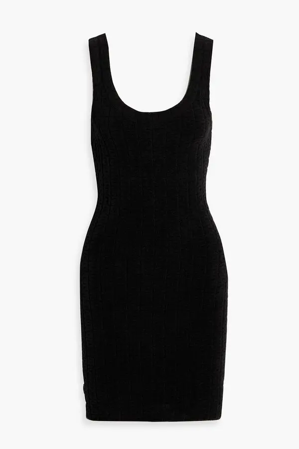 Alexander Wang Terry Jacquard Mini Dress In Black - 55% Off | Editorialist