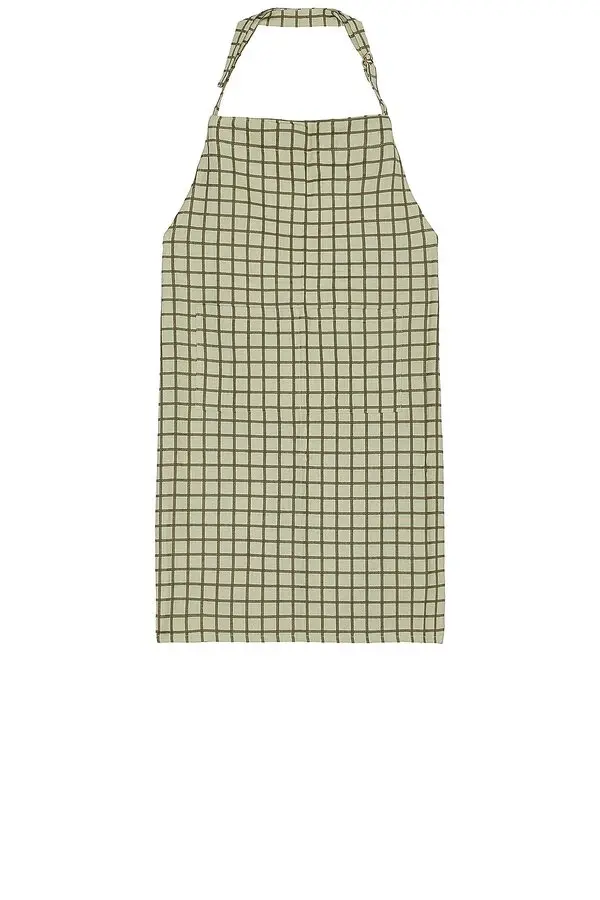 HAWKINS NEW YORK Essential Check Apron - Olive & Sage