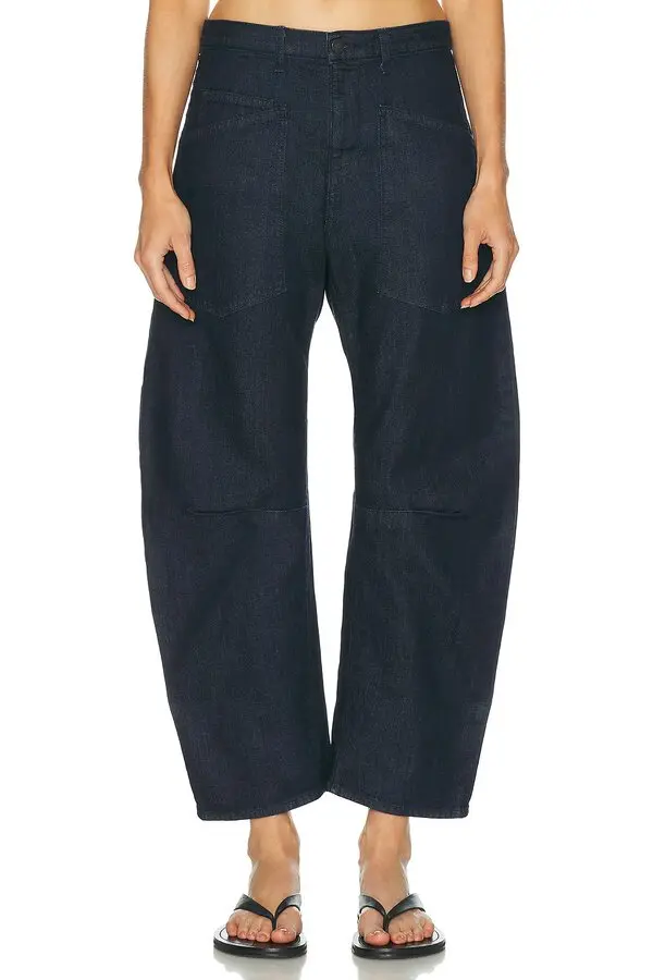 NILI LOTAN Shon Curved Leg Denim - Indigo Rinse