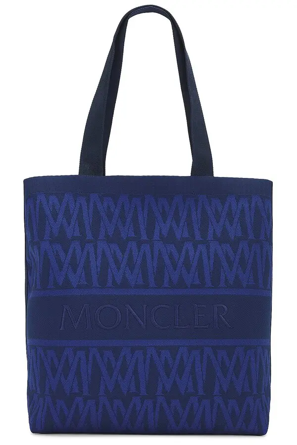 Moncler Knit Tote Bag - Navy
