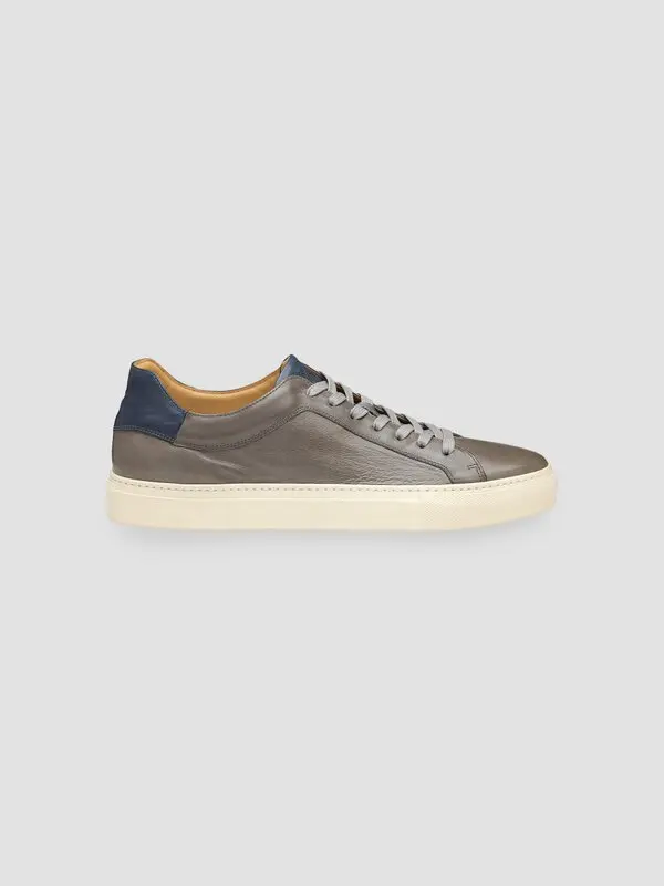 Johnston & Murphy Jared Leather Sneakers - Gray