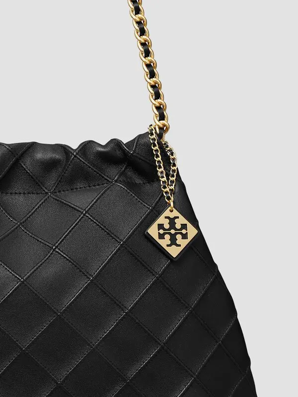 Tory Burch Fleming Soft Leather Shoulder Bag - Black
