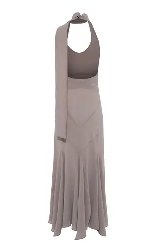 SIEDRES Siedrés Scarf-detailed Midi Halter Dress