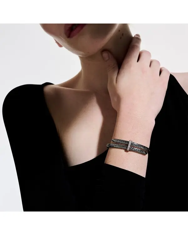 John Hardy Spear Pave Flex Cuff
