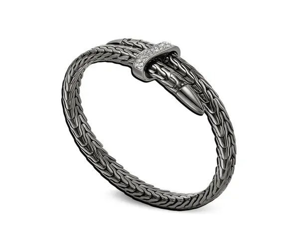 John Hardy Spear Pave Flex Cuff