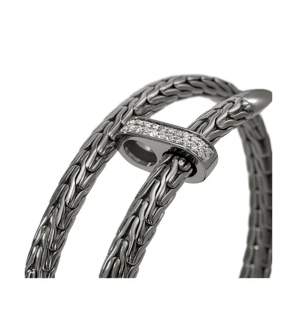 John Hardy Spear Pave Flex Cuff