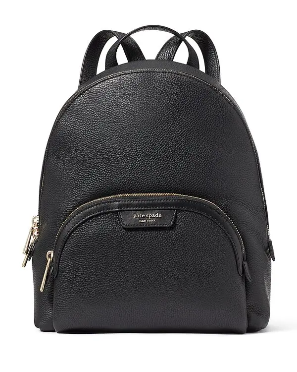 Kate Spade New York Hudson Pebbled Leather Medium Backpack - Black