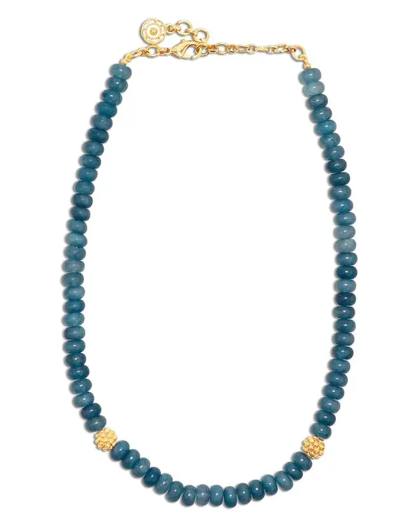 CAPUCINE DE WULF Berry Beaded Necklace - Ocean Jade/gold