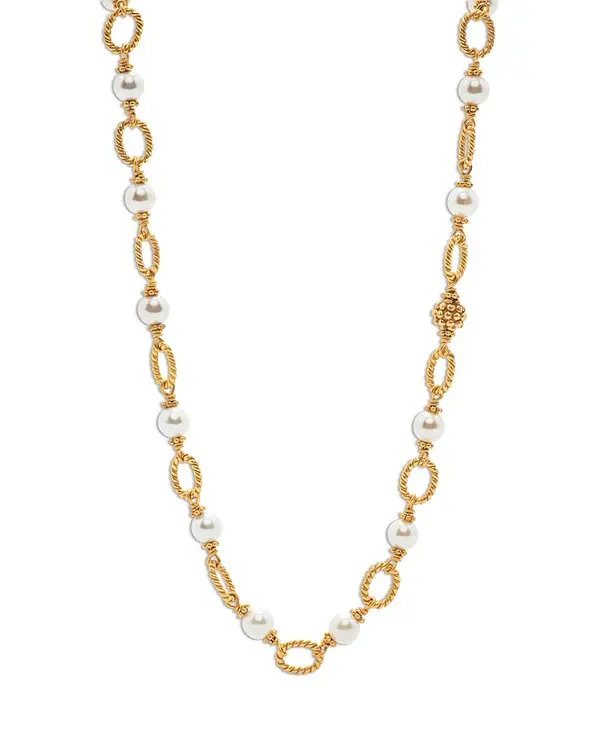 CAPUCINE DE WULF Berry And Bead Chain Necklace - White/gold