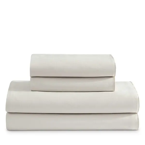 Calvin Klein Pearl Edge Cotton Sateen 300 Thread Count Sheet Set - Ivory