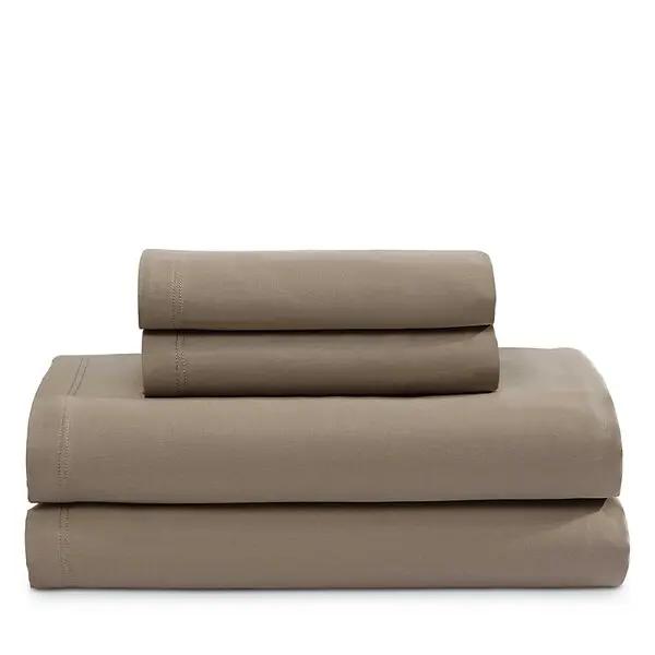 Calvin Klein Earth Cotton Sateen Sheet Set - Light Brown