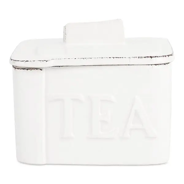 VIETRI Lastra Tea Canister - White
