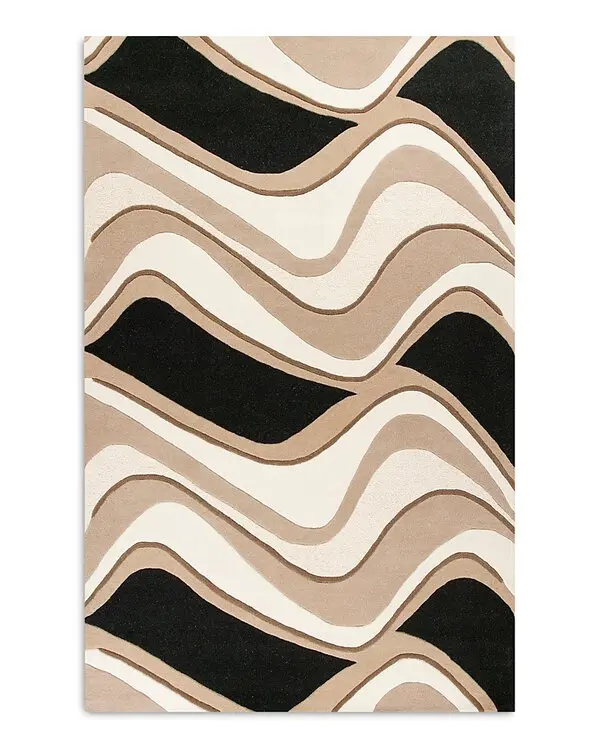 Kas Eternity Waves Area Rug, 3'3 X 5'3 - Black