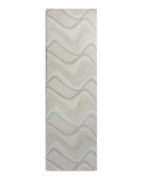 Kas Eternity Waves Runner Area Rug, 2'3 X 7'6 - Ivory