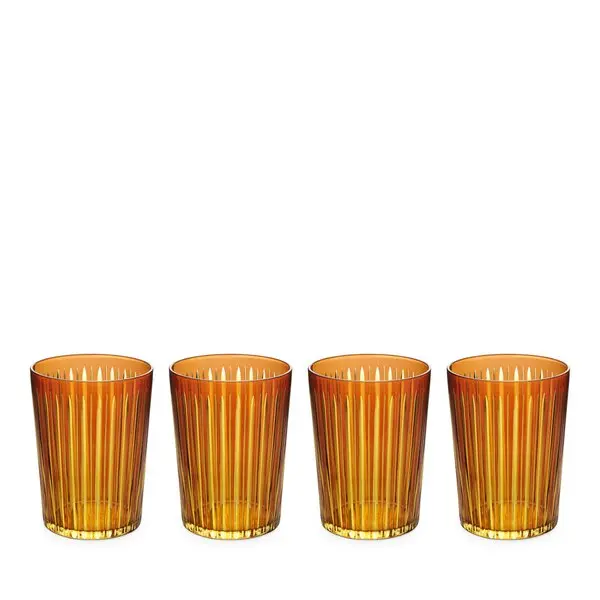 L'Objet Prism Highball Glasses, Set Of 4 - Amber