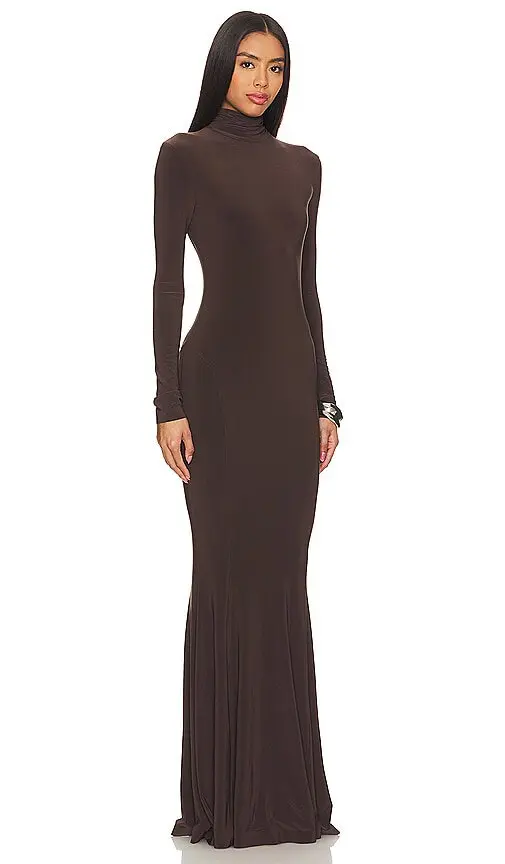 Norma Kamali Fishtail Gown - Chocolate