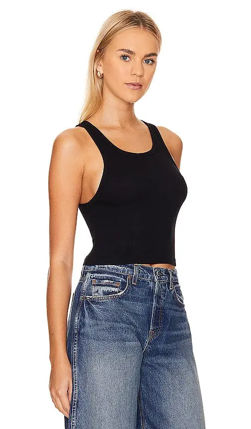 Cotton Citizen Verona Crop Tank - Jet Black
