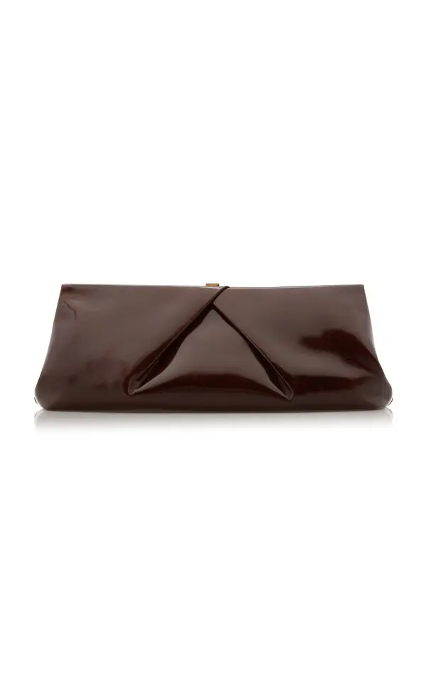 Dries Van Noten Leather Origami Clutch