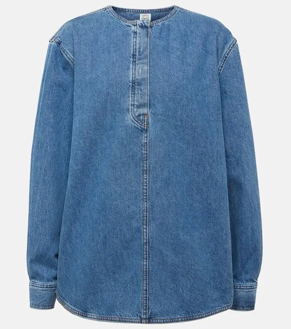 TOTEME Denim Button-down Overshirt - Blue