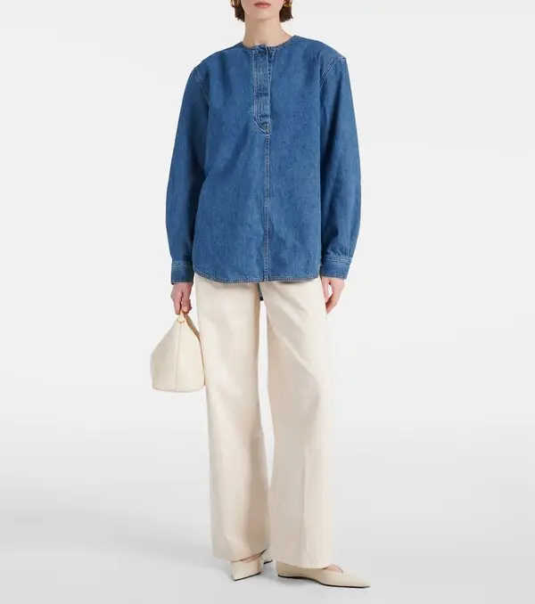 TOTEME Denim Button-down Overshirt - Blue