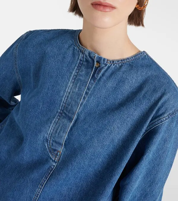 TOTEME Denim Button-down Overshirt - Blue