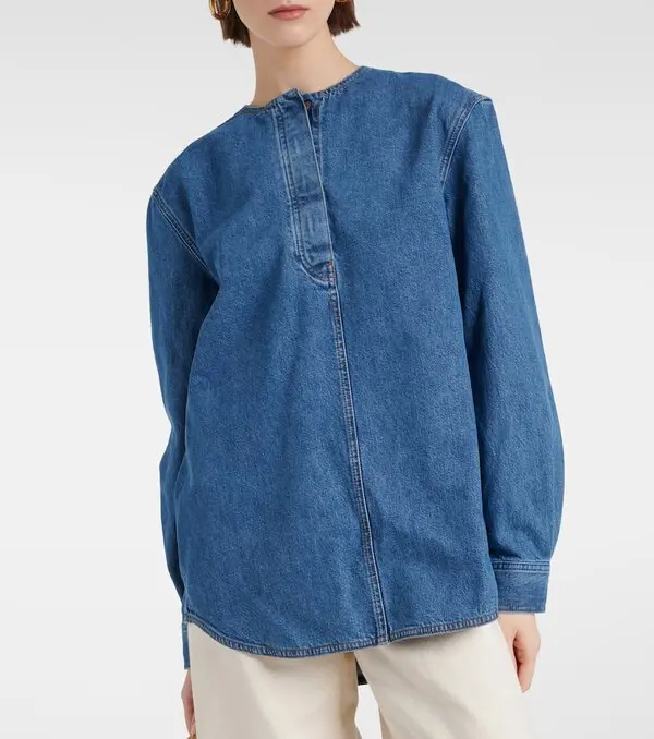 TOTEME Denim Button-down Overshirt - Blue