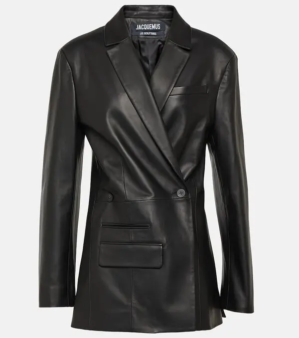 Jacquemus La Veste Tibau Cuir Leather Blazer
