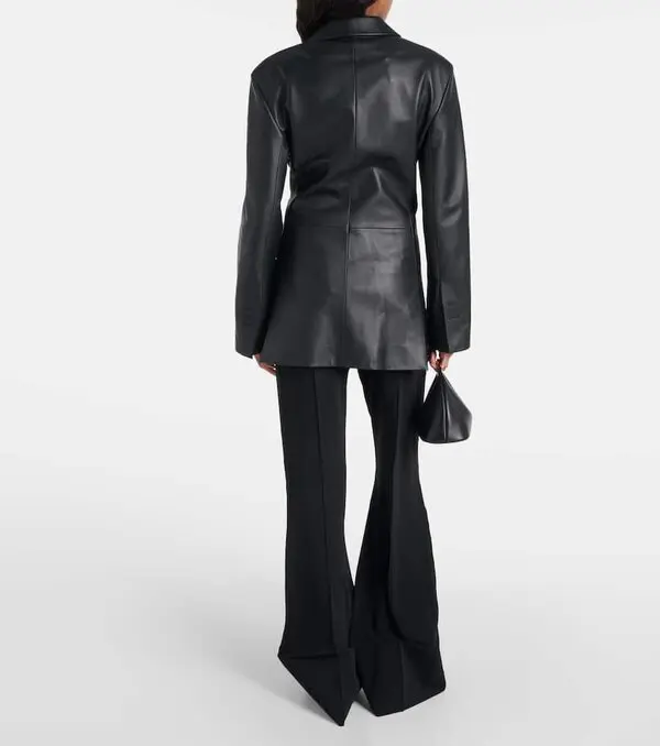 Jacquemus La Veste Tibau Cuir Leather Blazer
