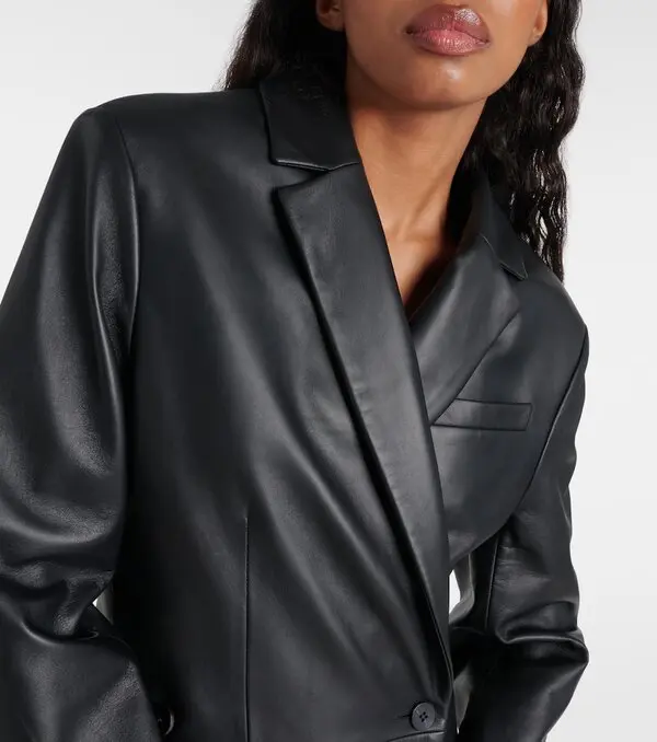 Jacquemus La Veste Tibau Cuir Leather Blazer