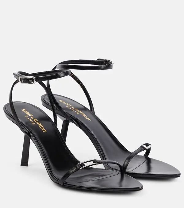 Saint Laurent Kitty 75 Leather Sandals