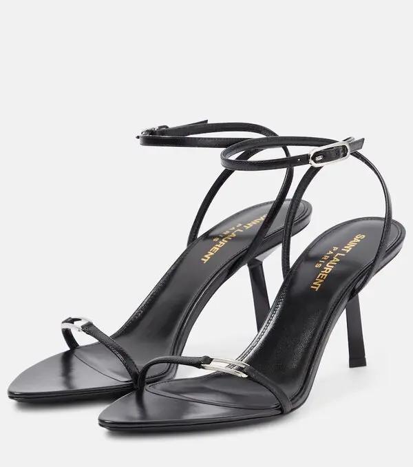 Saint Laurent Kitty 75 Leather Sandals