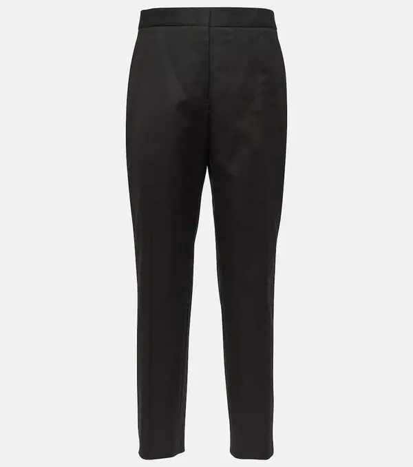 JIL SANDER Cotton Gabardine Straight Pants