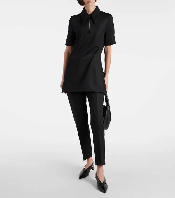 JIL SANDER Cotton Gabardine Straight Pants