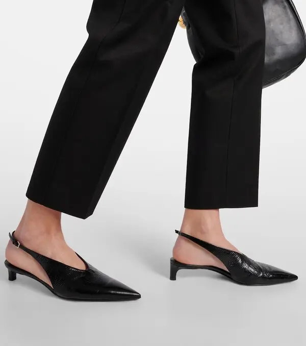 JIL SANDER Cotton Gabardine Straight Leg Trousers
