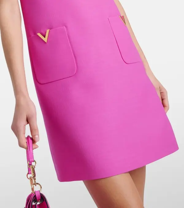 Valentino Garavani Vgold Crepe Couture Minidress