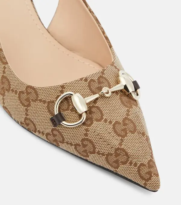 Gucci Horsebit Gg Slingback Pumps