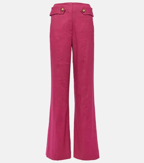 Veronica Beard Sunny Flared Pants - Red