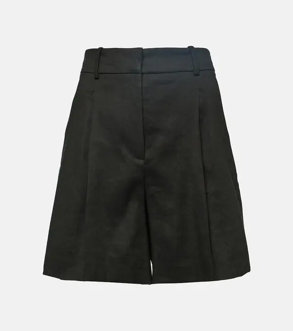 Veronica Beard Noemi High-rise Linen-blend Shorts