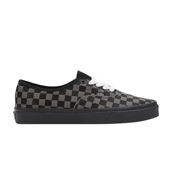 VANS Authentic Embroidered Checkerboard Sneakers - Black