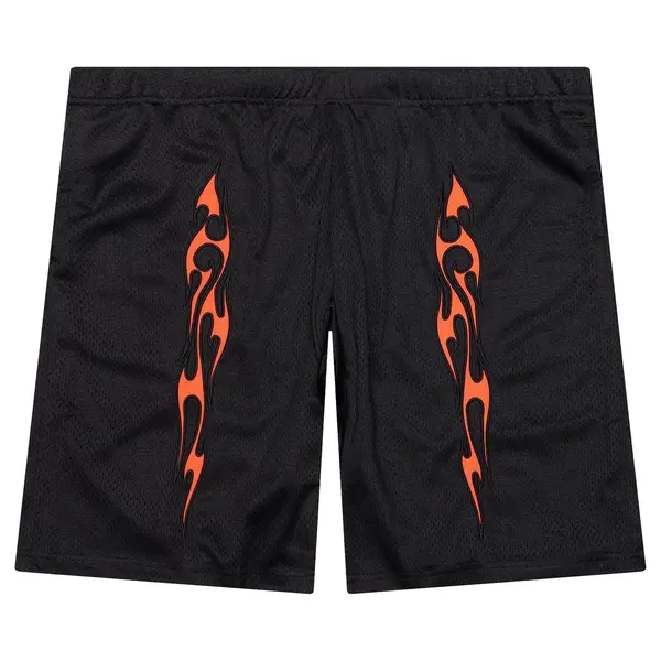 PLEASURES Flame Mesh Shorts - Black