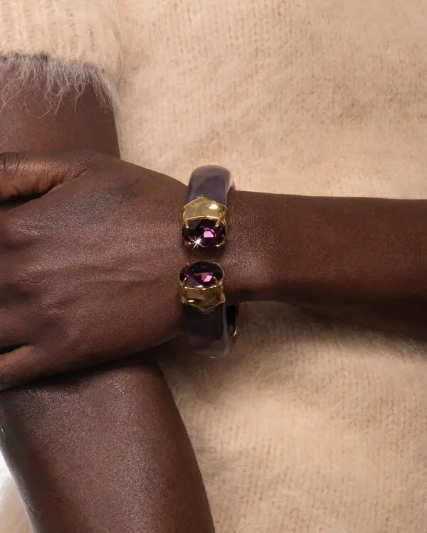 Alexis Bittar Bonbon Crystal Lucite Hinge Bracelet - Fig